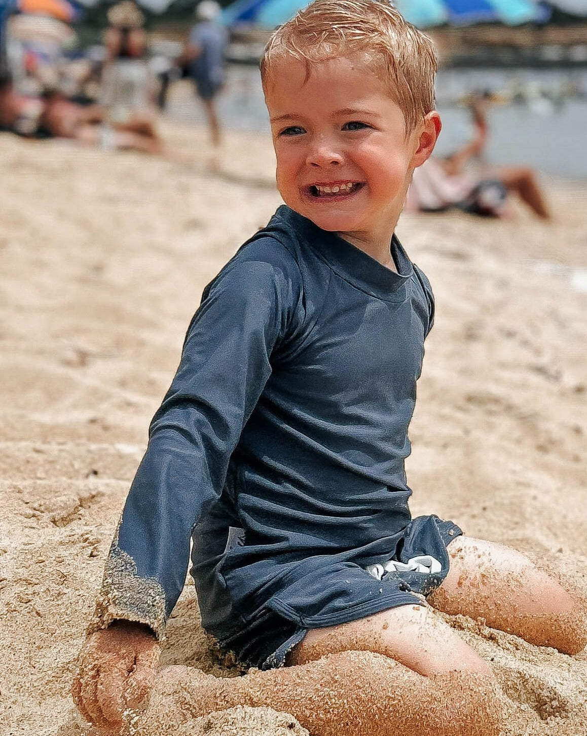 Boys Rash Swim Set - Navy Baby Boy Swimwear & Kids | LEN SWIMWEAR