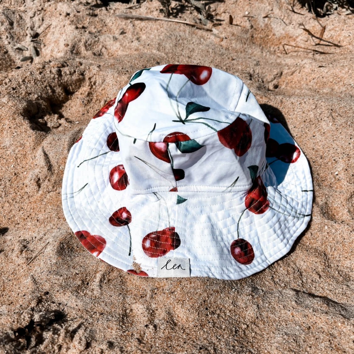 Infant & Childrens Swim Sun Hat - Scrunch & Go- Cherry Girl – LEN SWIMWEAR